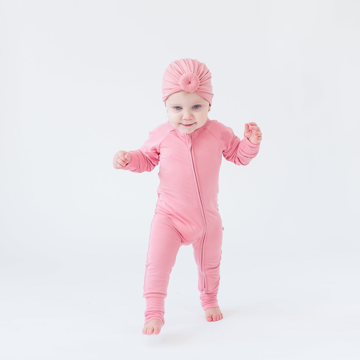 Dusty Pink One Piece Pajama – Sweet Peas Co